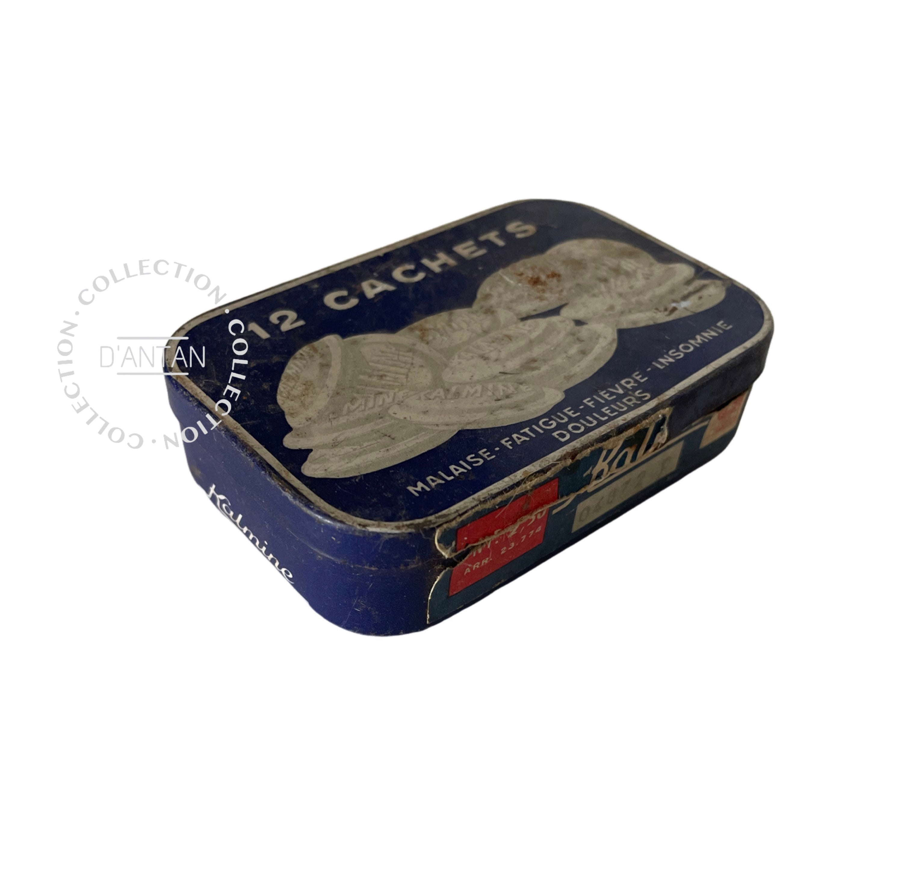 Boîte en Tôle Ancienne Vintage Cachets Kalmine – COLLECTION D'ANTAN