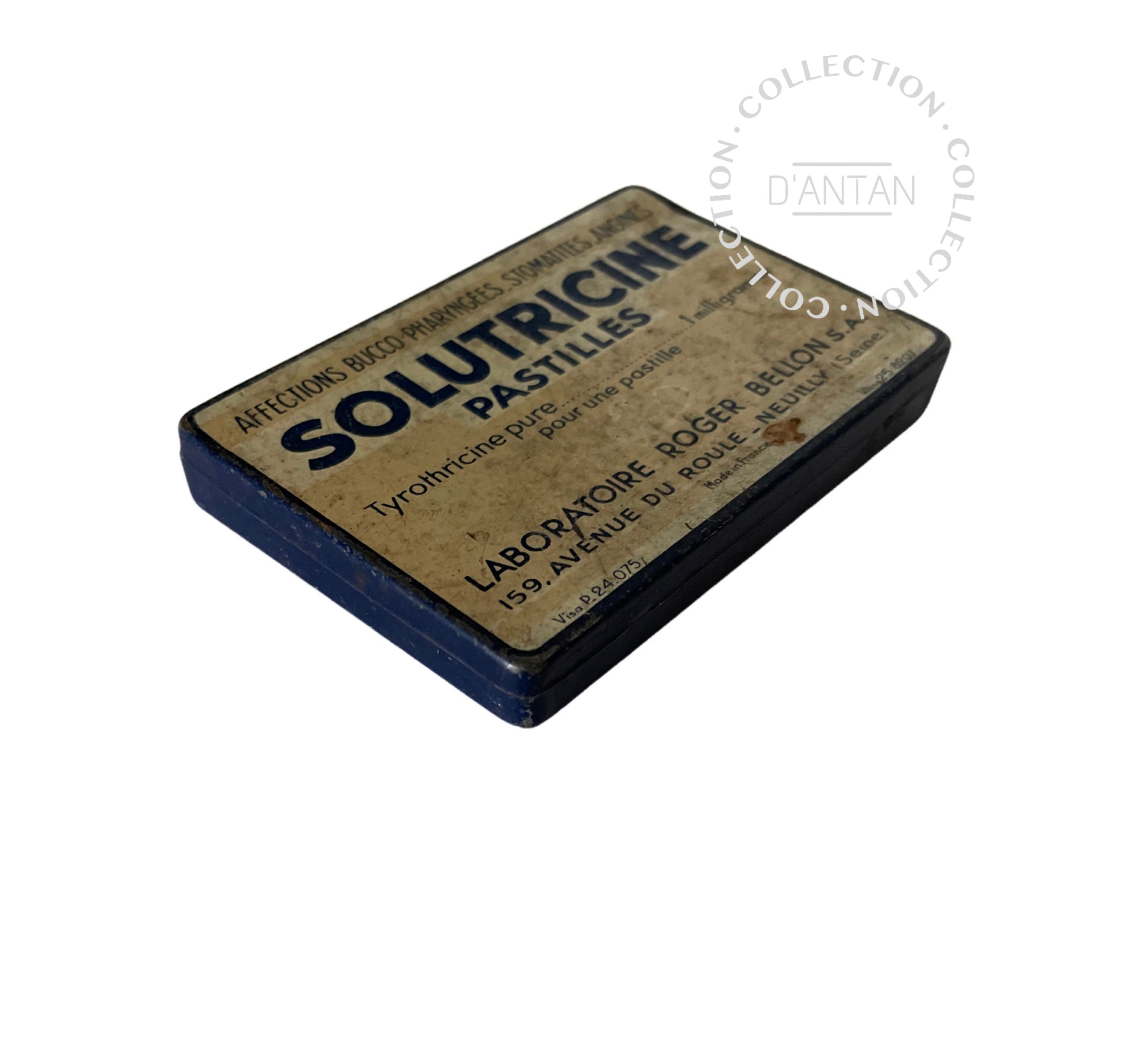 Boîte en Tôle Ancienne Vintage Pastilles Solutricine – COLLECTION D'ANTAN